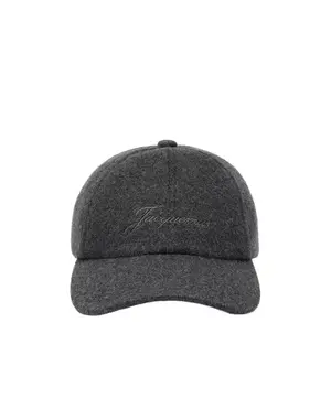 Jacquemus Embroidered Logo Baseball Cap - Dark Gray