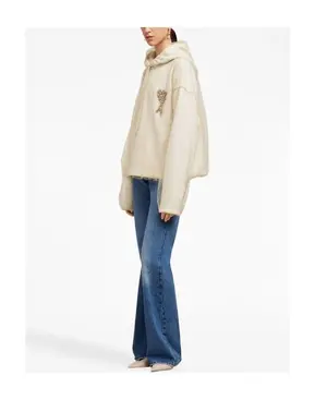 Ami De Coeur Tulle Hoodie With Embellished Logo