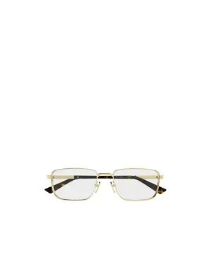 Gucci Rectangular Frame Eyeglasses - Gold