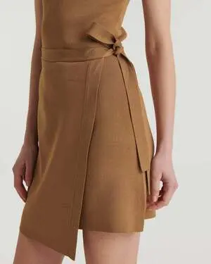 YVES SALOMON Sleeveless Dress With Waist Belt