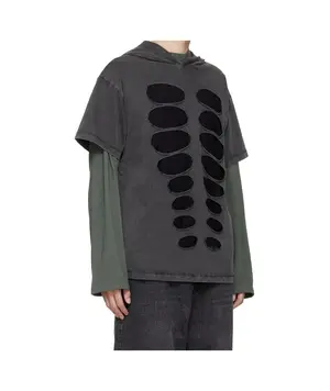 AVAVAV Cut-out Hooded T-shirt