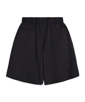 Y3 Wide Leg Shorts With Mesh Inserts And Flap Pocket - Black