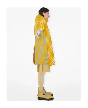 Burberry Long Sleeve Check Shirt With Shoulder Trim And Zip Pockets