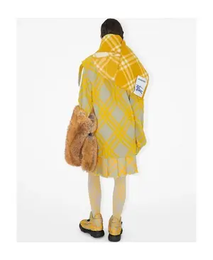 Burberry Long Sleeve Check Shirt With Shoulder Trim And Zip Pockets