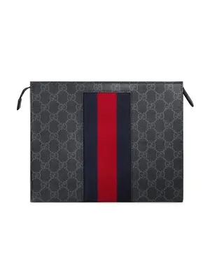 Gucci Gg Supreme Web Cosmetic Case