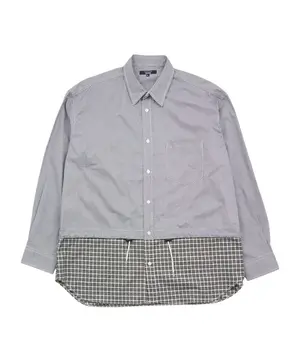 Comme Des Garçons Checkered Drawstring Shirt Black/white