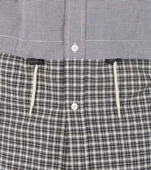 Comme Des Garçons Checkered Drawstring Shirt Black/white