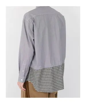 Comme Des Garçons Checkered Drawstring Shirt Black/white