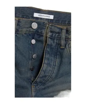 SUNFLOWER Logo Patch Straight-leg Jeans