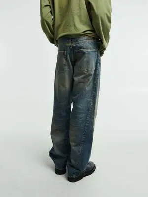 SUNFLOWER Logo Patch Straight-leg Jeans