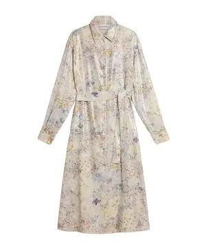 GOLDEN GOOSE Multicolor Sequined Floral Shirt Dress - Multi-color