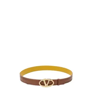 Valentino Garavani Vlogo Signature Reversible Belt - Brown
