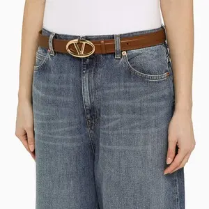 Valentino Garavani Vlogo Signature Reversible Belt - Brown