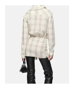 Attico Draped Check Shirt