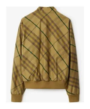 Burberry Checked Zip Bomber Jacket - Brown