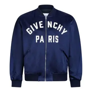Givenchy Paris Couture Seam Bomber Jacket - Navy Blue
