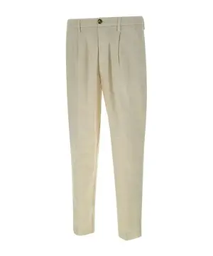 RE-HASH Jogger Style Trousers With Front Pleats - Nude