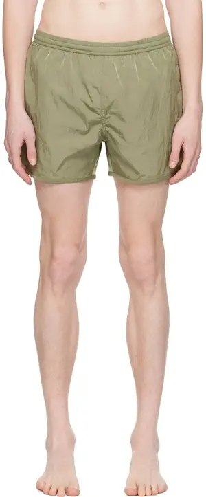 AMI Paris Elastic Waist Swim Shorts - Gray