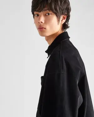 Prada Logo Plaque Button-up Shirt