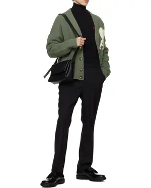 Ami Tailored Straight-leg Pants - Black