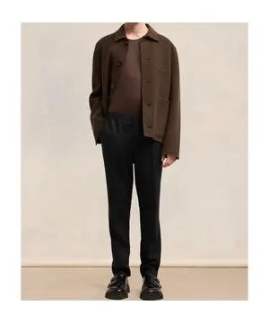 Ami Tailored Straight-leg Pants - Black