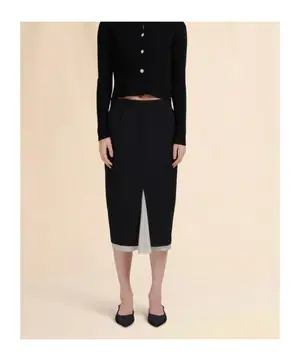 Marni Tropical Wool Midi Skirt