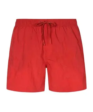 Armani Exchange Rope Waist Swimming Trunks With Logo Detail - Red