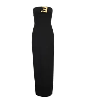 Balmain Embellished Strapless Maxi Dress