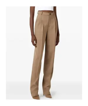 Elisabetta Franchi Gabardine Pleated Trousers