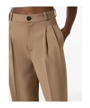 Elisabetta Franchi Gabardine Pleated Trousers