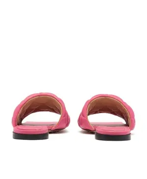 Bottega Veneta Quilted Matelassé Flat Sandals - Pink