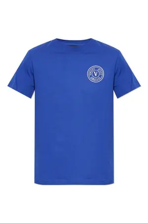 Versace Logo Printed Crewneck T-shirt