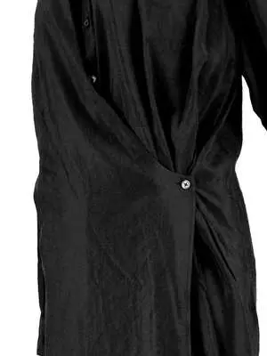 LEMAIRE Twisted Midi Shirt Dress - Black