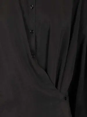 LEMAIRE Twisted Midi Shirt Dress - Black