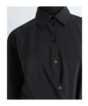 LEMAIRE Twisted Midi Shirt Dress - Black