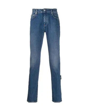 Off-white Fitted Jeans For Men