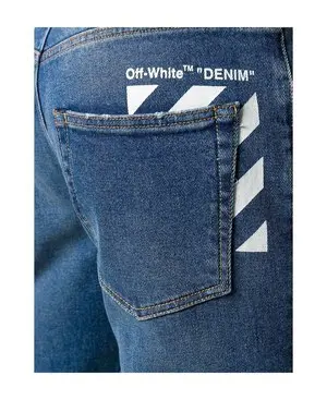 Off-White Logo Print Slim-fit Jeans