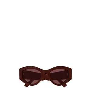 Gucci Oval Frame Sunglasses - Brown