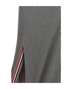 Thom Browne Houndstooth Slit Skirt
