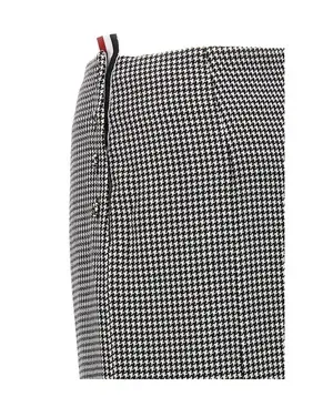 Thom Browne Houndstooth Slit Skirt