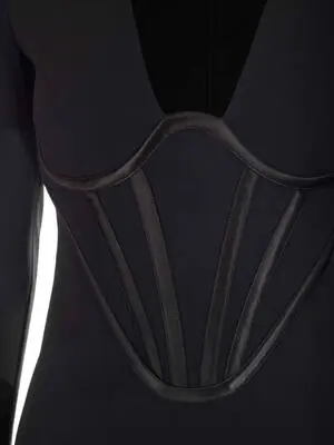 Versace V-neck Corset Cocktail Dress