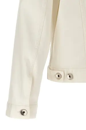Brunello Cucinelli Buttoned Slim-fit Denim Jacket - White