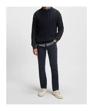 Hugo Boss Ribbed Crew Neck Sweater - Black