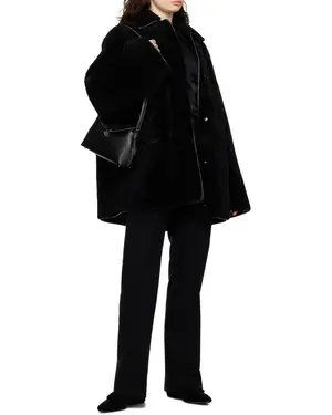 TOTEME Logo Plaque Foldover Top Handle Bag - Black