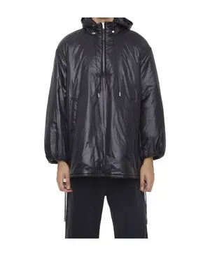 Saint Laurent Logo Embossed Drawstring Jacket
