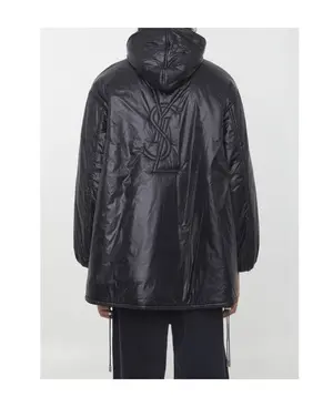 Saint Laurent Logo Embossed Drawstring Jacket