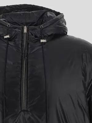 Saint Laurent Logo Embossed Drawstring Jacket - Black