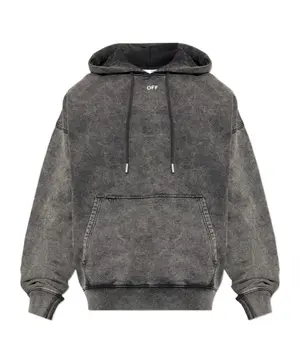 Off-White Logo Printed Drawstring Hoodie