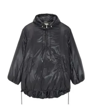 Saint Laurent Half-zip Hooded Jacket With Quilted Cassandre Logo - No