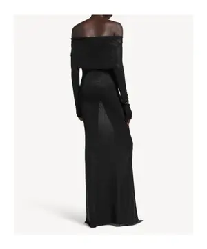 Balenciaga Off-shoulder Maxi Dress - Black